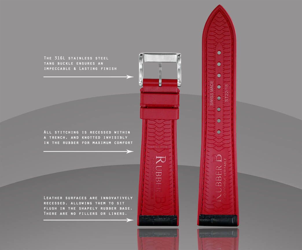 Rubber B The Ultimate Rubber Straps - Structure Series 22mm