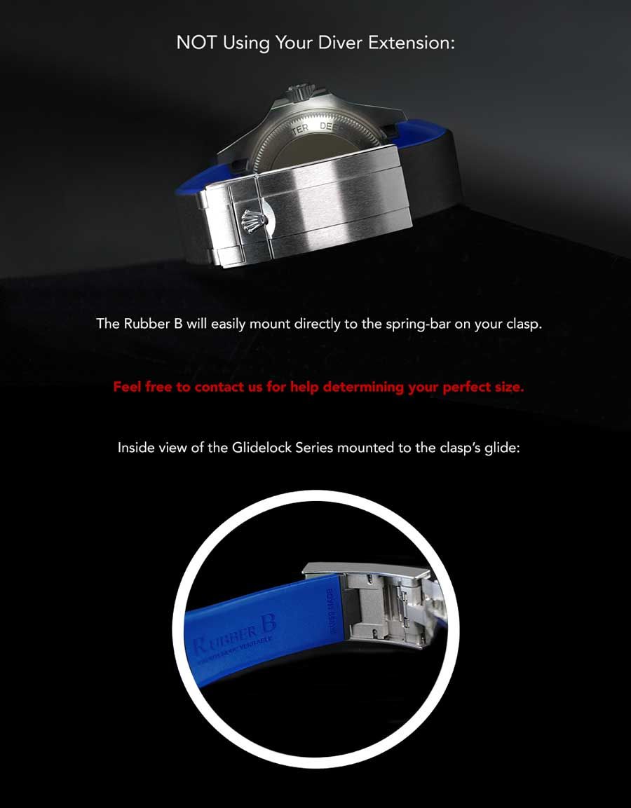 Strap for Rolex Deepsea - Glidelock Edition | Rubber B